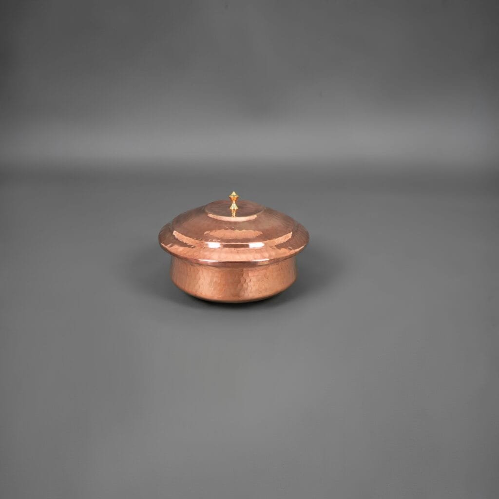 Copper cooking Pot (Lagan) with Lid - Copper Brazier