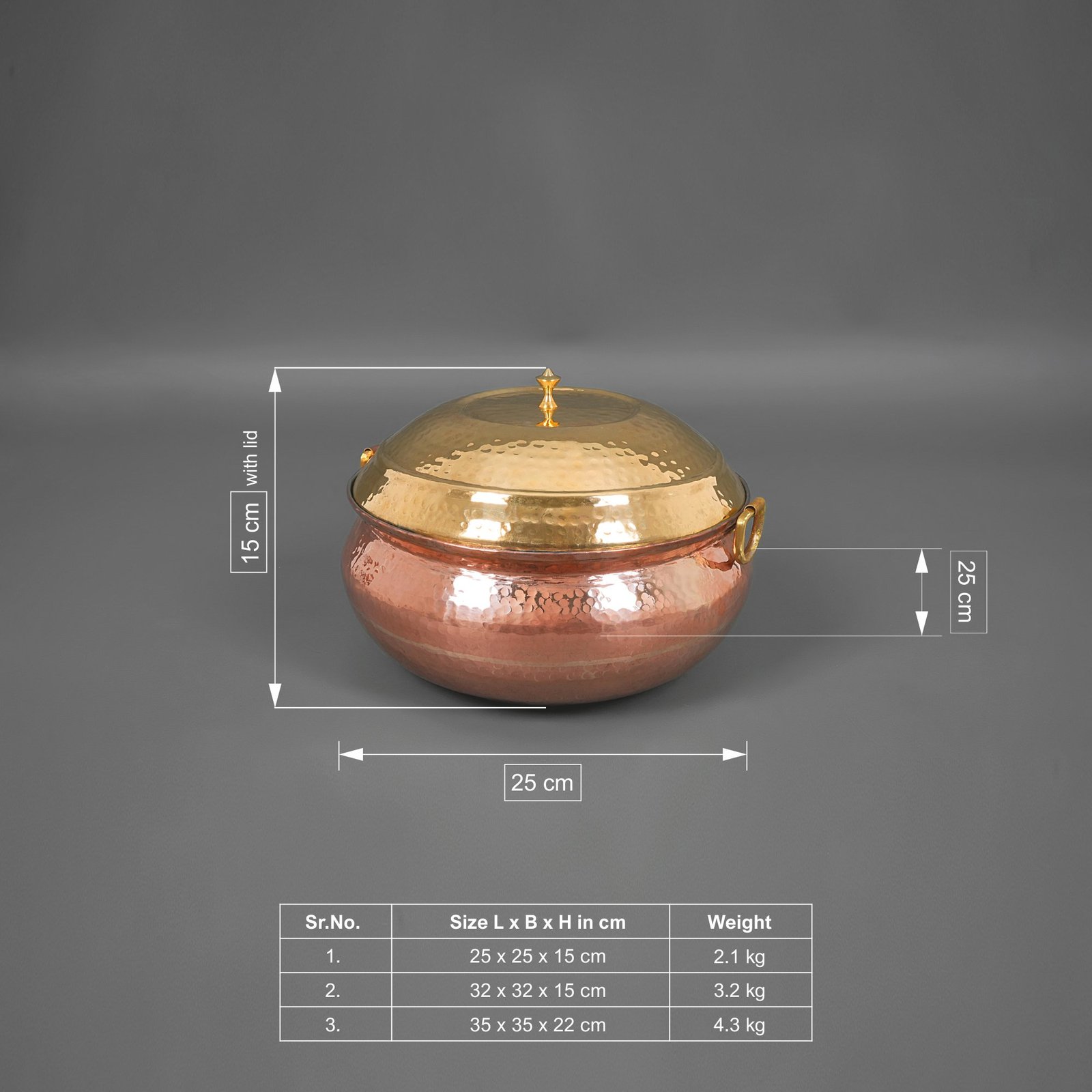 Copper Lagan/Braising Cookware/Serving Pot - Copper Brazier